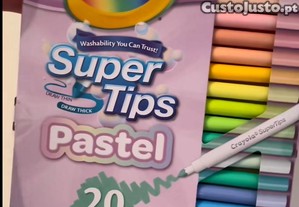 Canetas Crayola Super Tips Pastel - 20 Unidades | Material escolar, à ...