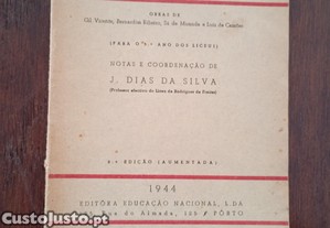 "colectânea: Obras De Gil Vicente, Bernardim Ribeiro, Sá De Miranda ...