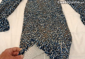Vestido Smock Azul Mulher S / Blue Mini Dress | Vestuário, à venda ...