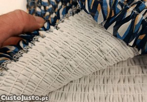 Vestido Smock Azul Mulher S / Blue Mini Dress | Vestuário, à venda ...