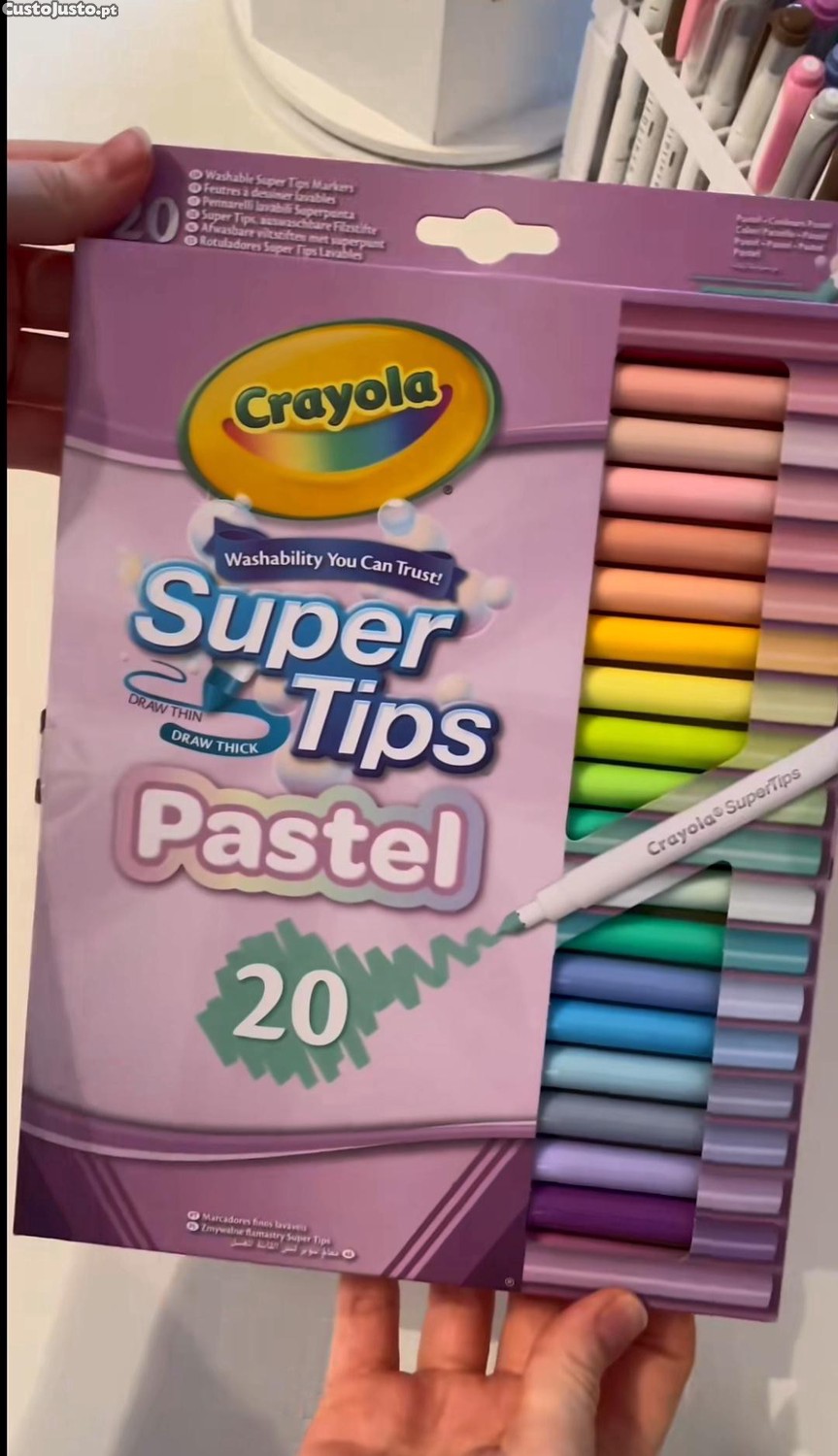 Canetas Crayola Super Tips Pastel - 20 Unidades | Material escolar, à ...