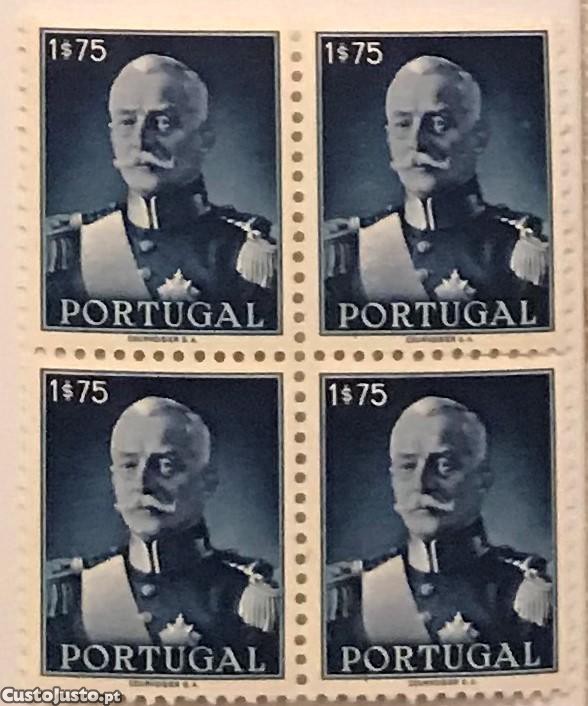 Quadra De Selos Novos De 1$75 - Presidente Carmona - 1945 ...