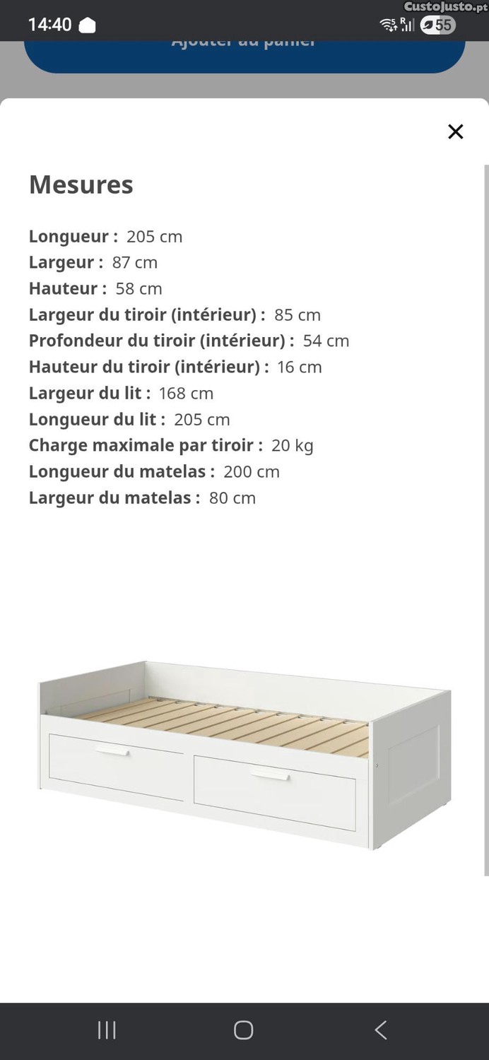 Cama Individual Ou De Cansal Com Gavetas | Móveis e Decoração, para ...