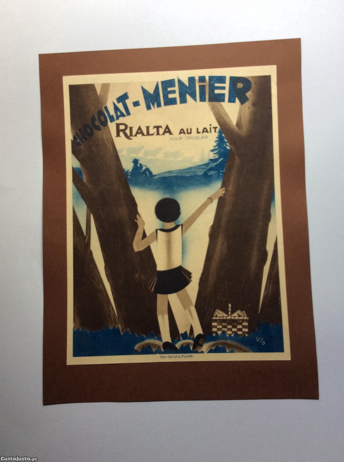 Chocolat Menier Rialta Au Lait Pour Croquer. Publicidade De 1933 ...