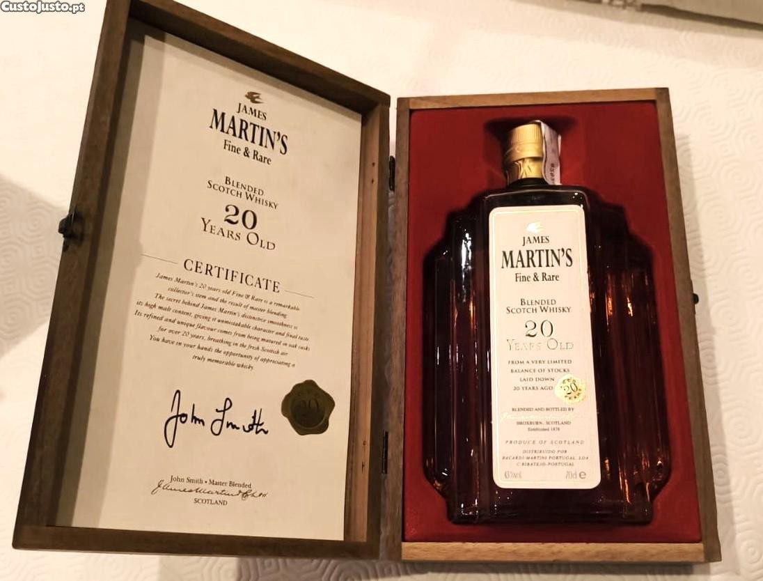 Wisky James Martin's 20 Anos Em Caixa De Madeira Original | Vinho e ...
