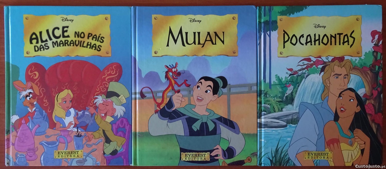 Clássicos Da Disney - Alice No País Das Maravilhas / Mulan / Pocahontas ...