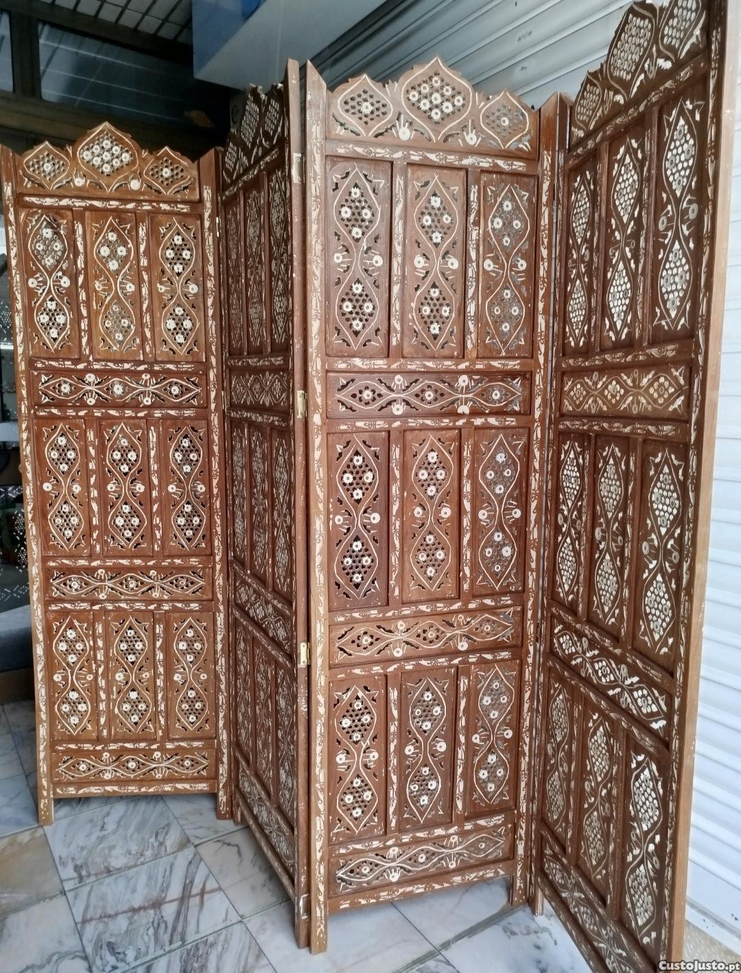 Biombo Em Madeira Maciça. | Móveis e Decoração, à venda | Setúbal ...