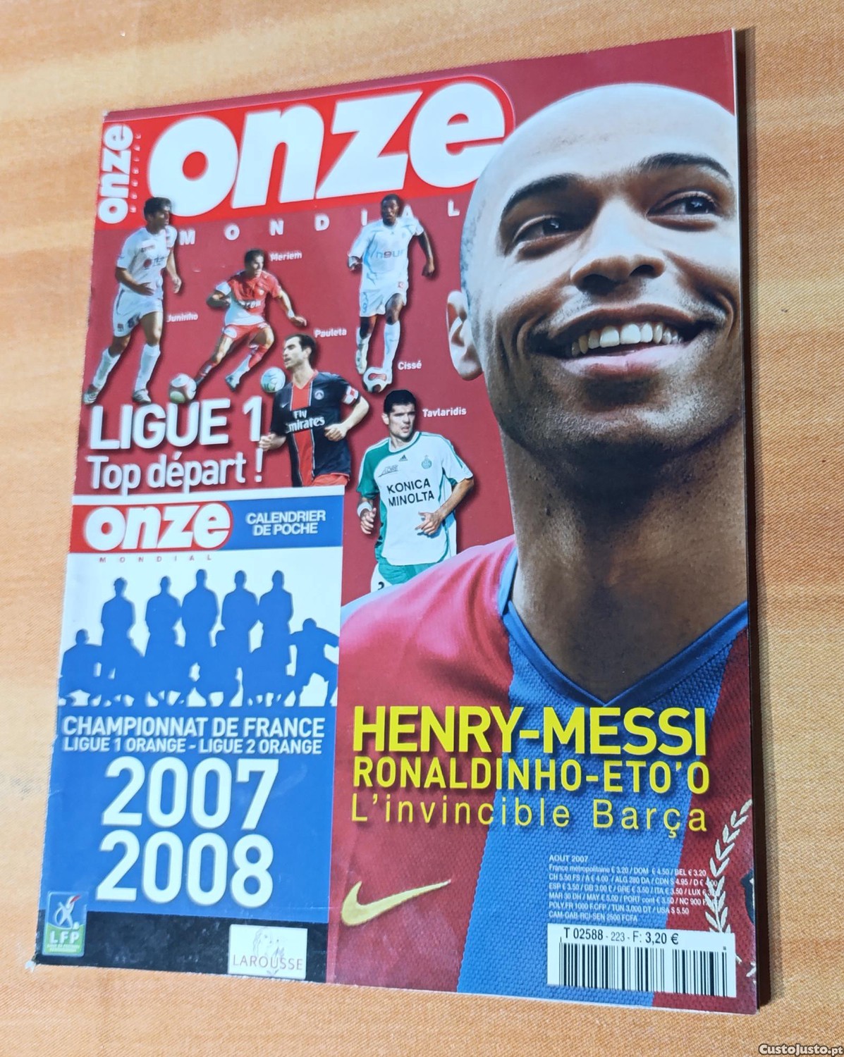 Revista Onze Mondial -campeonato França 2007/08 Poster Gigante Thierry ...