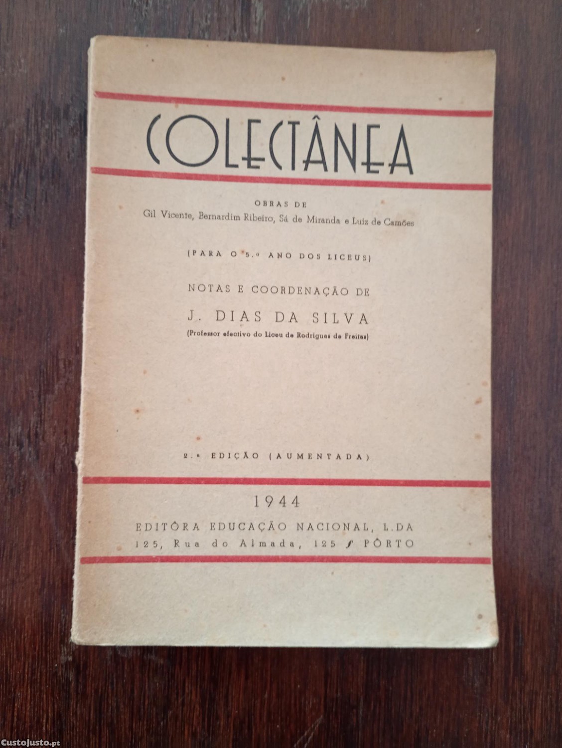 "colectânea: Obras De Gil Vicente, Bernardim Ribeiro, Sá De Miranda ...