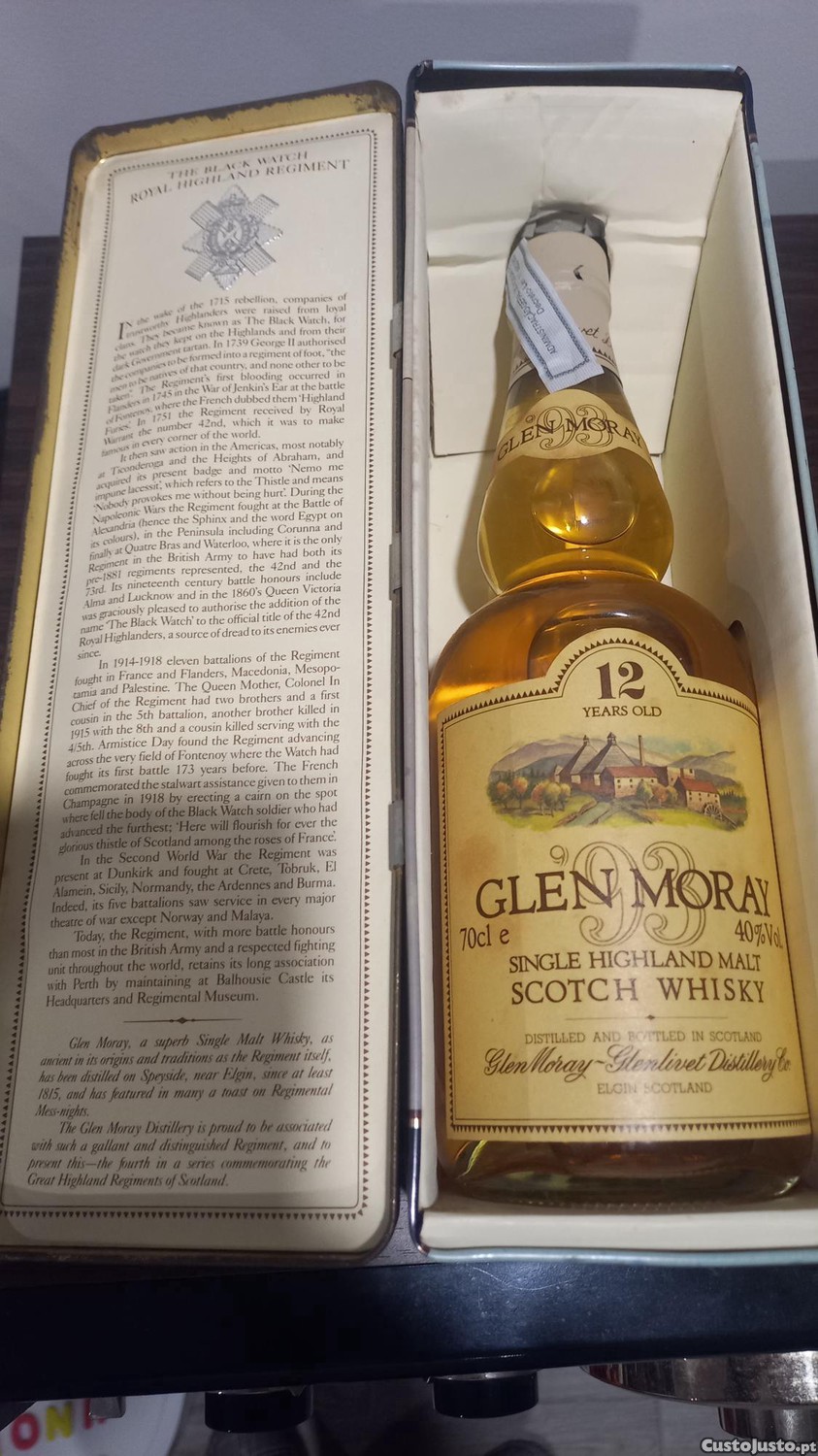 Glen Moray 12 Anos Single Highland Malt Scotch Whisky Numa Caixa De ...