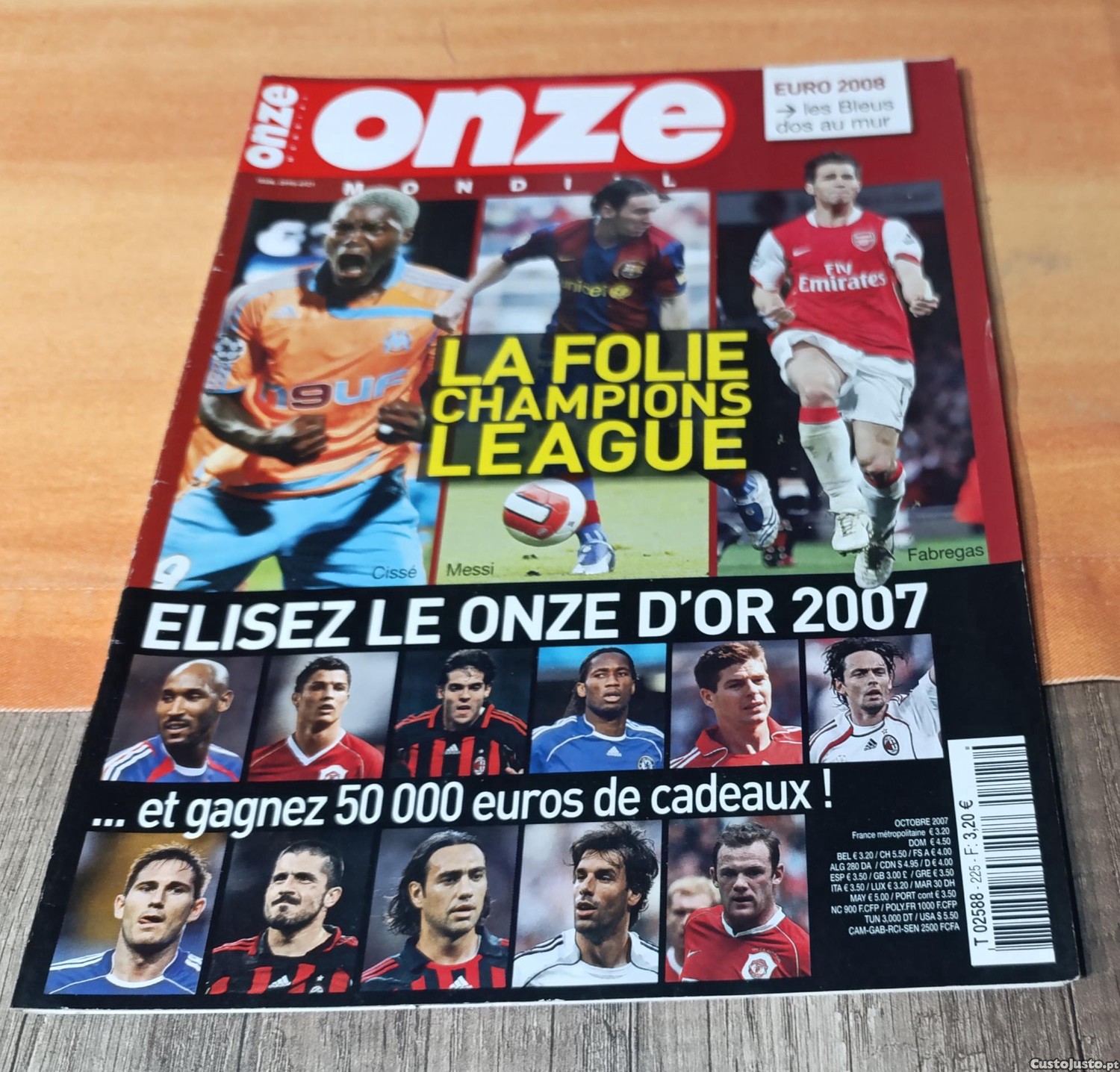 Revista Futebol Onze Mondial Euro 2008 E Champions Ligue 2007 + 2 ...
