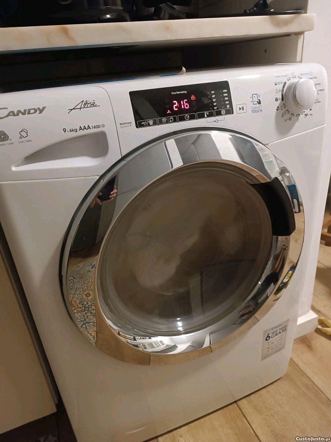 Máquina De Lavar E Secar Roupa Candy. 9kg(lavagem) 6kg(secagem), 1400 ...