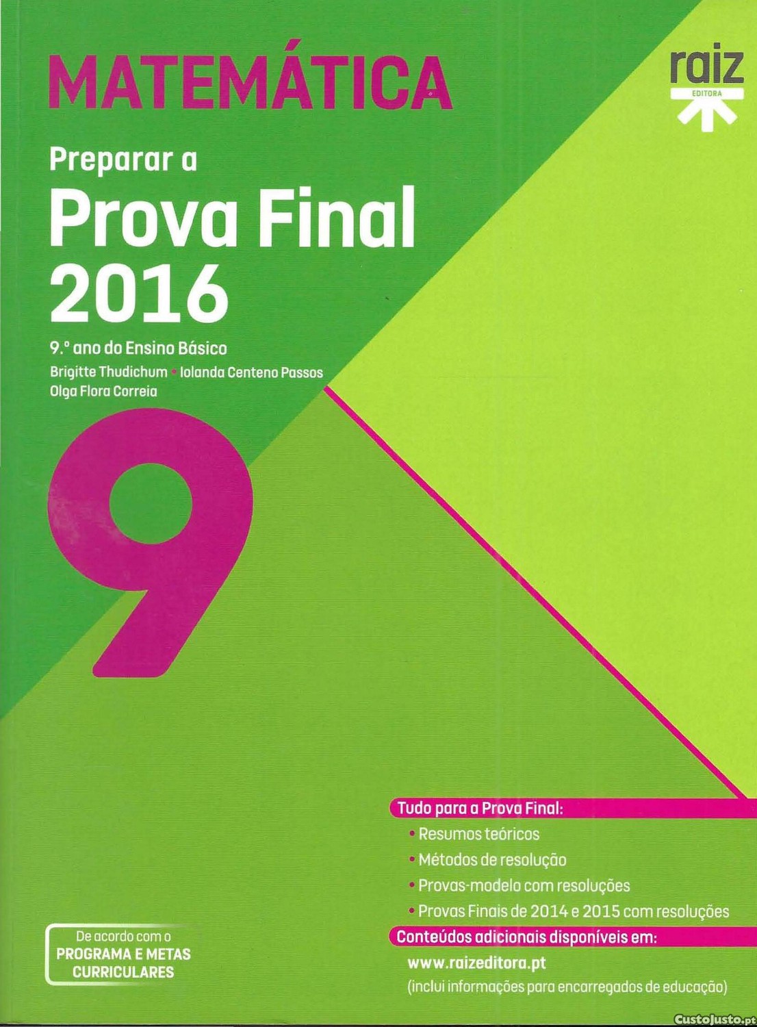 Matemática - 9º Ano - Preparar A Prova Final 2016 | Livros, à venda | Lisboa | 44236031 ...
